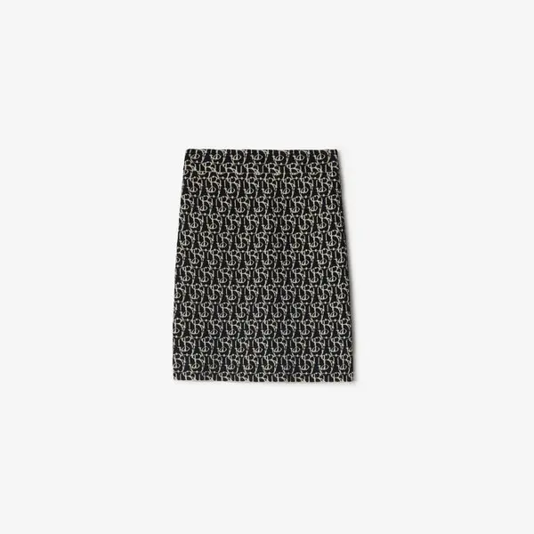 Burberry B Charm Jacquard-knit Skirt - Black
