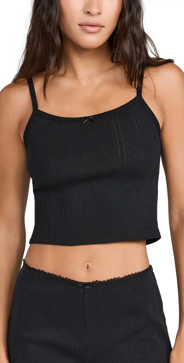 COUCOU The Picot Tank - Black