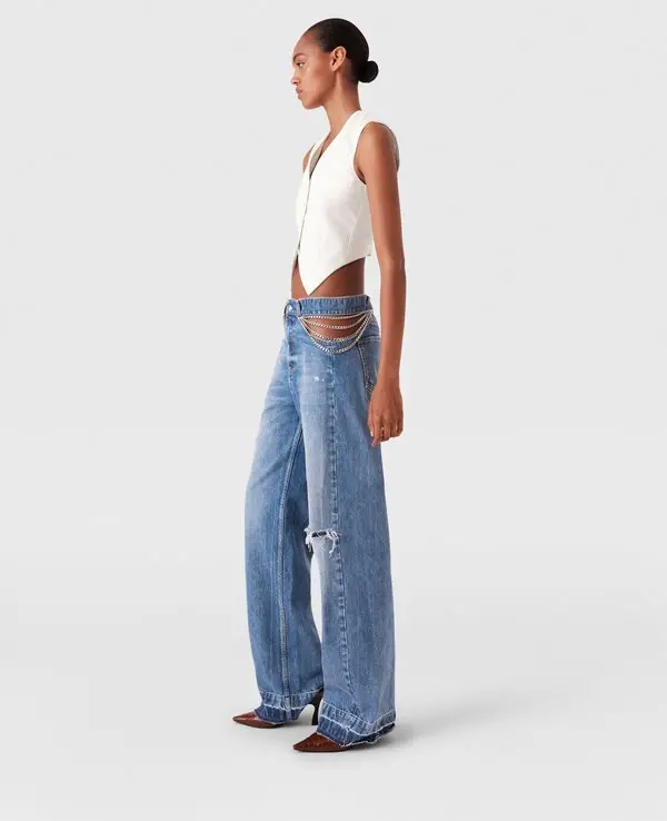 Stella McCartney Cropped Wool Vest - Cream