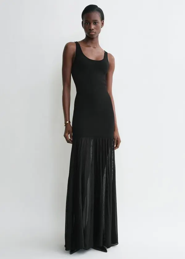 TOTÊME Evening Tank Maxi Dress - Black