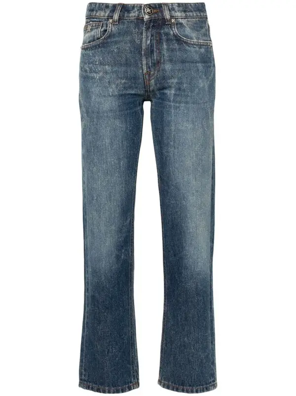 John Richmond Logo-patch Tapered Jeans