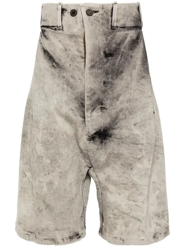 Boris Bidjan Saberi Acid-washed Denim Shorts
