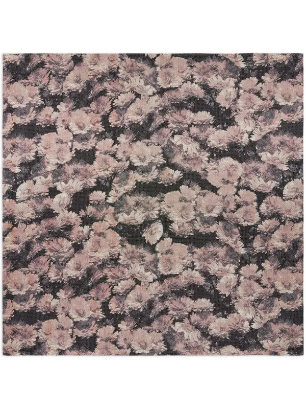 Tory Burch Pixel Flower-print Silk Scarf - Pink