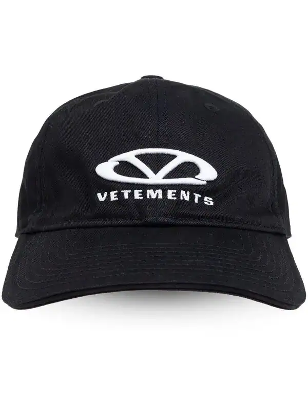 Vetements Logo-Embroidered Cap In Black - 25% Off | Editorialist