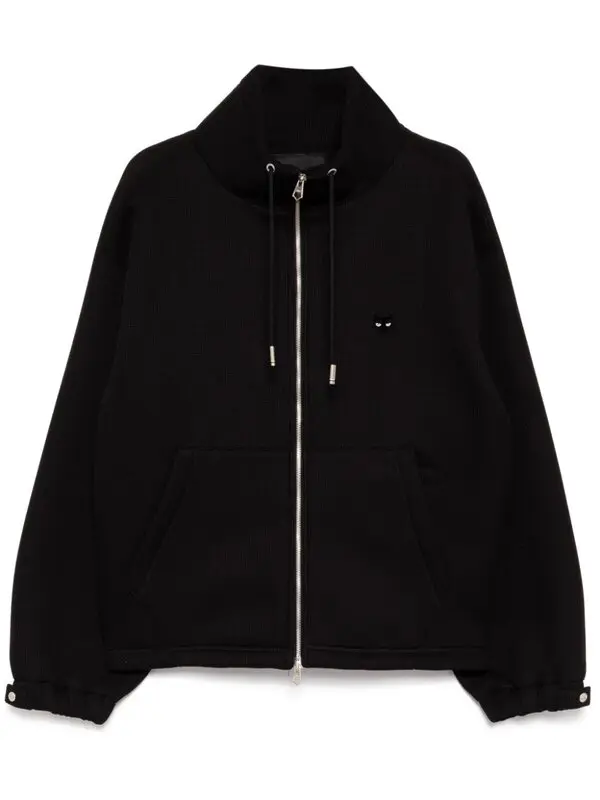 SONGZIO Panther Waffle Zip-up Jacket - Black
