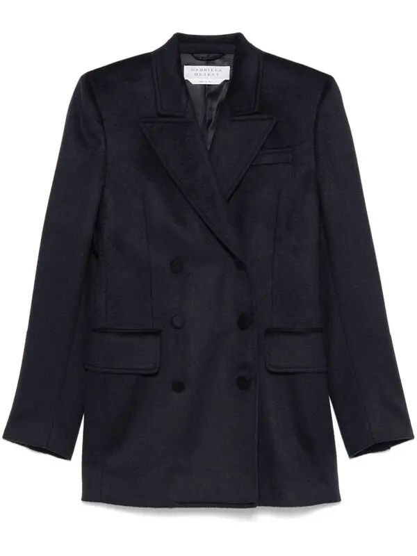 Gabriela Hearst Nico Double-breasted Cashmere Blazer - Blue