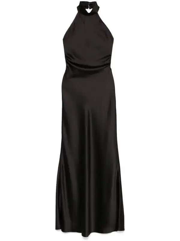 Atu Body Couture Draped-Detail Maxi Dress - Black | Editorialist
