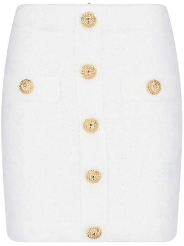 Balmain Bouclé Mini Skirt