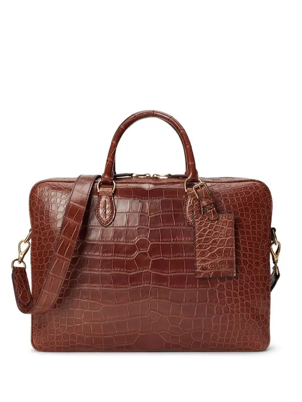Ralph Lauren Crocodile-embossed Briefcase