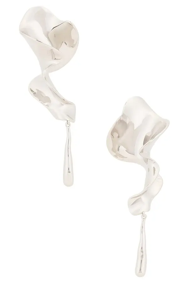 Khaite Tidal Dangle Earrings - Silver