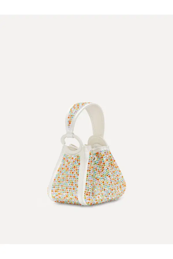 Oscar De La Renta Nano Confetti Pavé O Handle Bag - Red