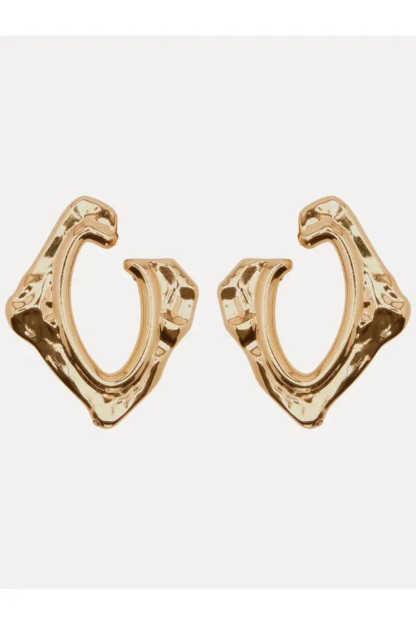 Oscar De La Renta Abstract O Hoop Earrings - Natural