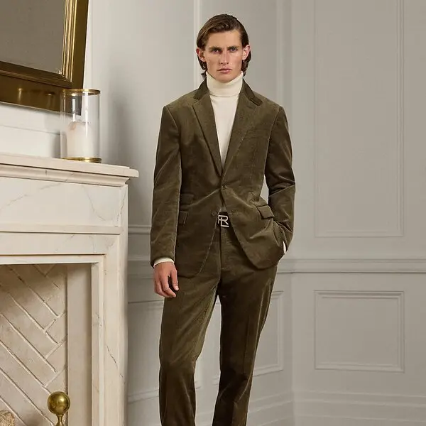 Ralph Lauren Gregory Hand-tailored Corduroy Trouser - Dusty Sage