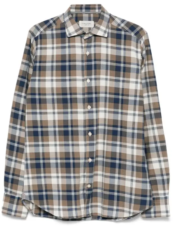 TINTORIA MATTEI 954 Checked Shirt - Blue