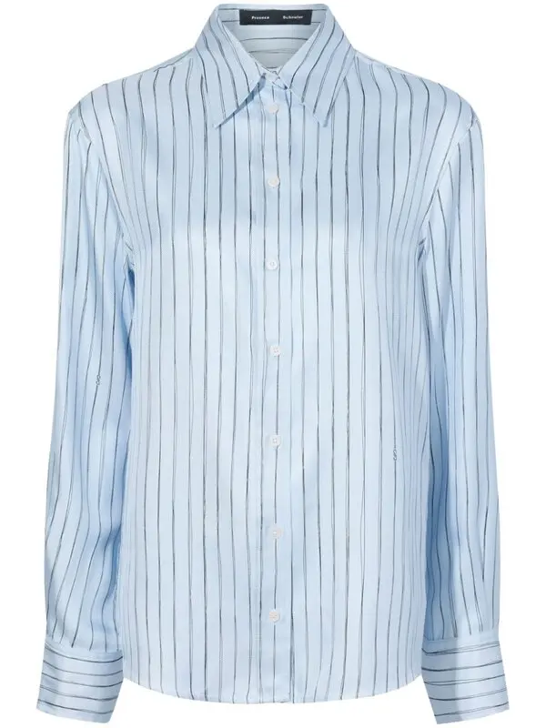 Proenza Schouler Madison Pinstripe Shirt - Blue