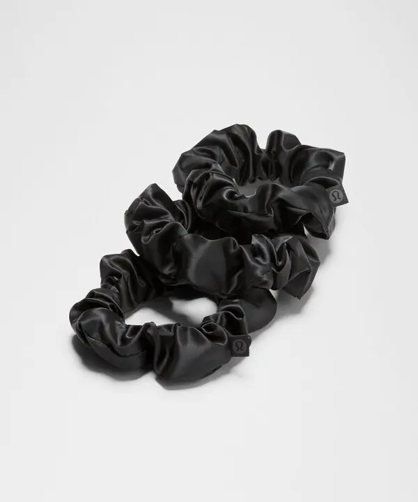 Lululemon Uplifting Satin Scrunchies - Black