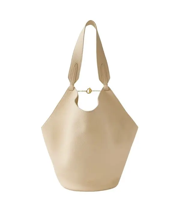 Khaite Lotus Textured-leather Tote - Ivory