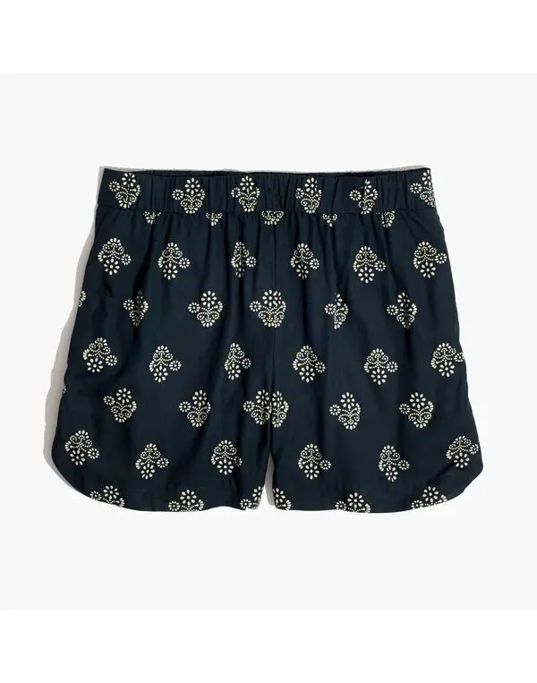 Madewell Drapey Pull-on Flowerstamp Shorts