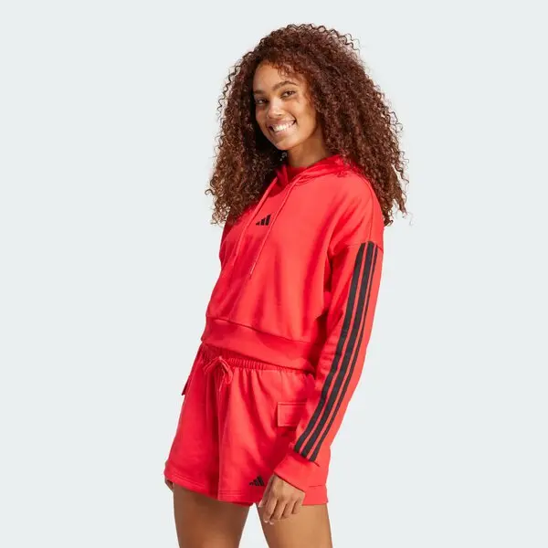 Adidas Essentials 3-stripes French Terry Crop Hoodie