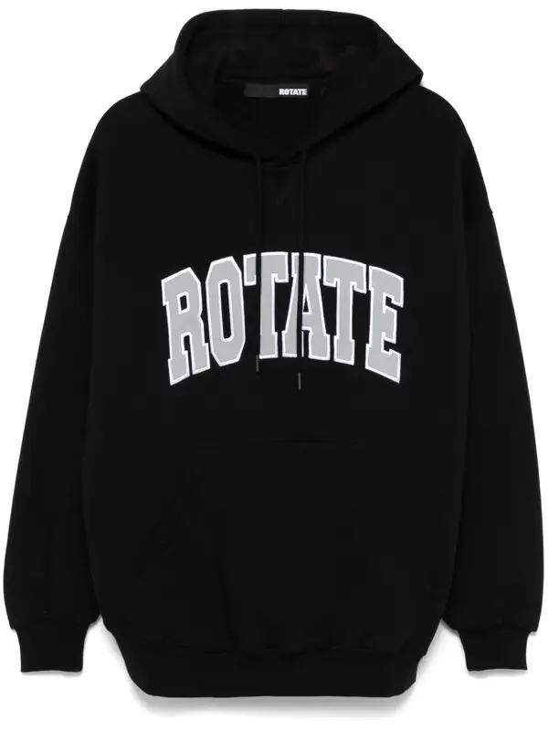 Remain Birger Christensen Logo-embroidered Hoodie - Black