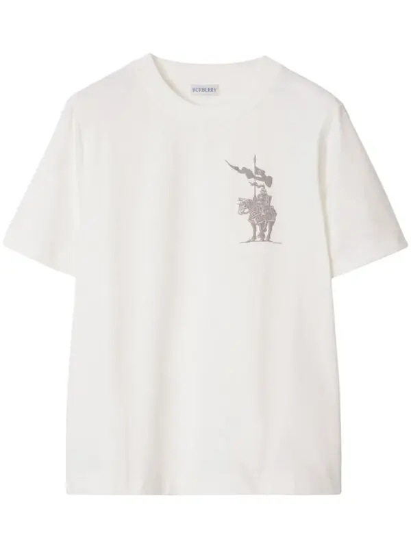 Burberry Equestrian Knight-motif T-shirt - Neutrals