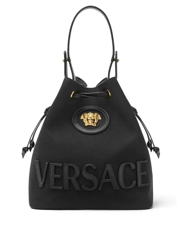Versace La Medusa Bucket Bag - Black