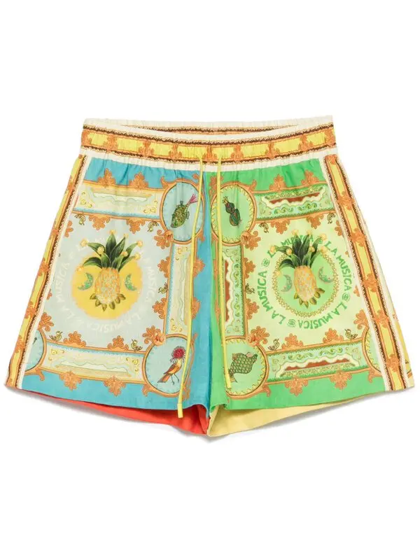 ALEMAIS La Musica Thigh-length Shorts - Green
