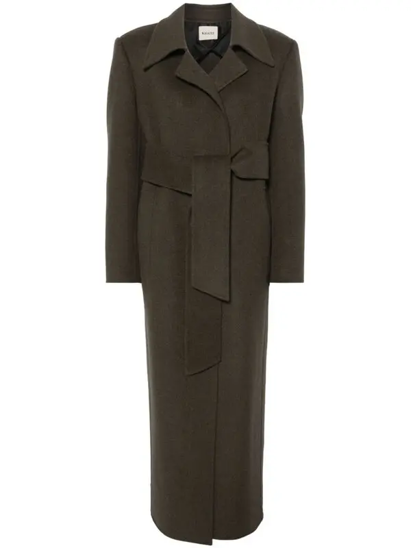 Khaite Lea Wool Coat - Green