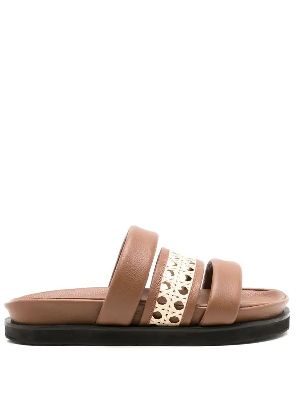 MISCI Carriola Leather Sandals - Black