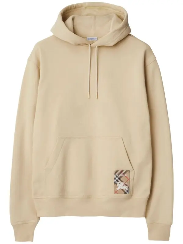 Burberry Check-pattern Cotton Hoodie - Neutrals