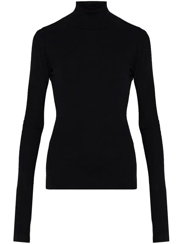 JIL SANDER Roll-neck Jumper - Black