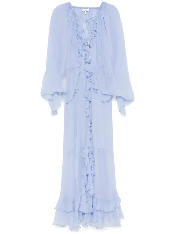 Chloé Sheer Ruffled Maxi Dress