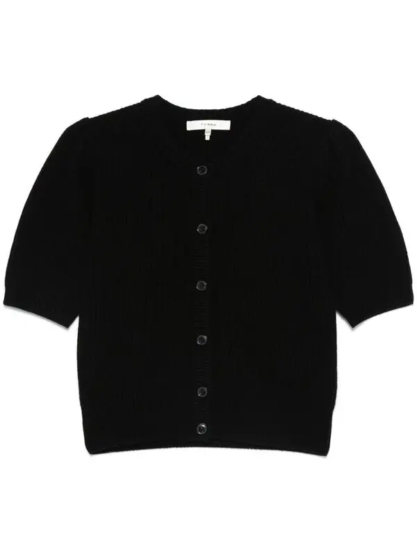 FRAME Short-sleeve Cardigan - Black