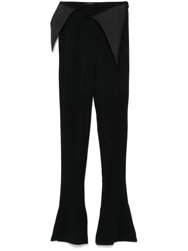MUGLER Satin Cummerbund Flared Trousers