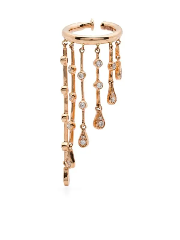 Shay 18k Rose Diamond Teardrop Ear Cuff