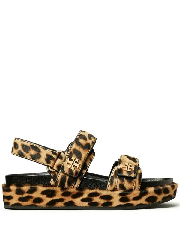 Tory Burch Kira Leopard Print Platform Sandals - Neutrals