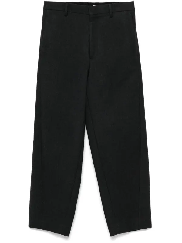 Auralee Light Melton Slacks Trousers - Top Charcoal - Top Charcoal