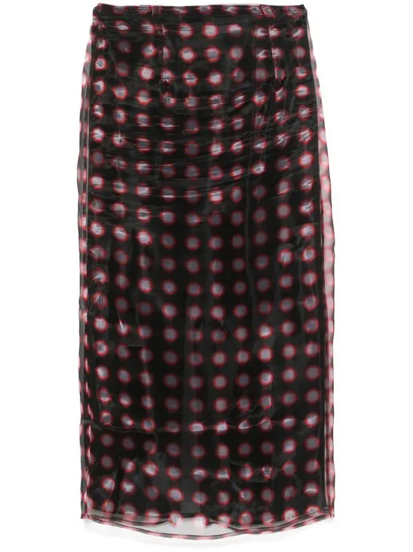 16Arlington Dia Midi Skirt - Red