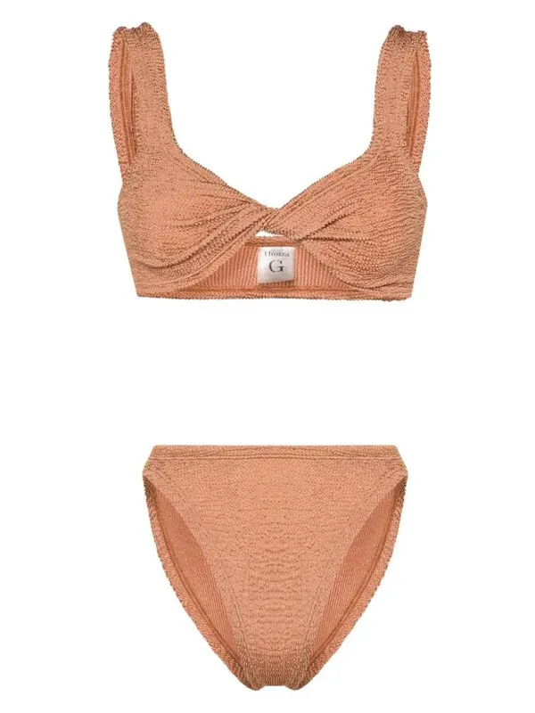 Hunza G Juno Bikini Set - Metallic Cocoa