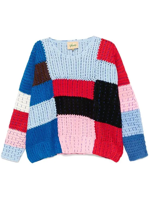 GLASS CYPRESS Colour-block Sweater