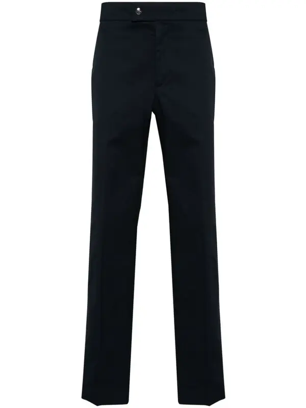 Moncler Straight-leg Cotton Trousers - Blue