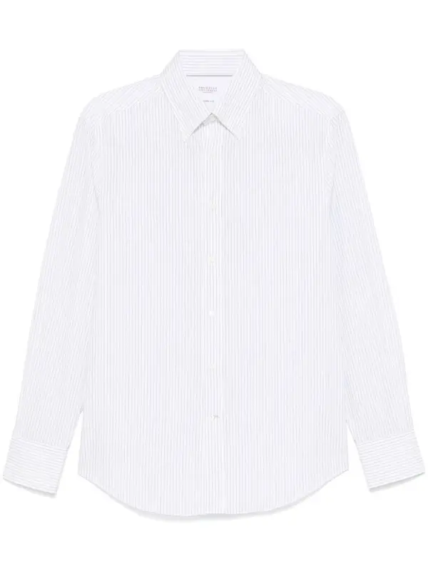 Brunello Cucinelli Striped Shirt - White