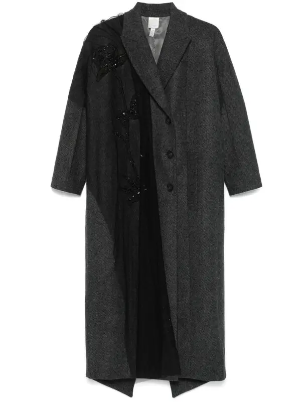Huishan Zhang Appliqué Double-breasted Coat