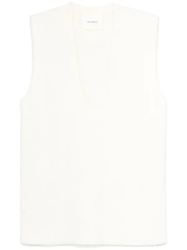 LISA YANG V-neck Knitted Top