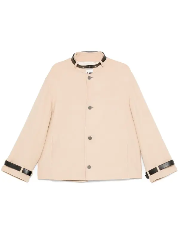 JIL SANDER Leather-strap Coat - 262 - Oat