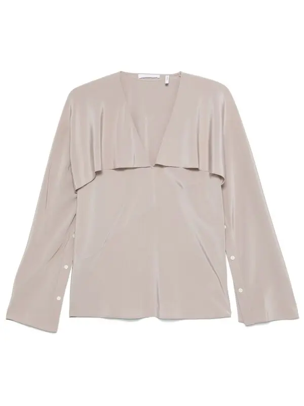 Helmut Lang Scarf Blouse - Grey