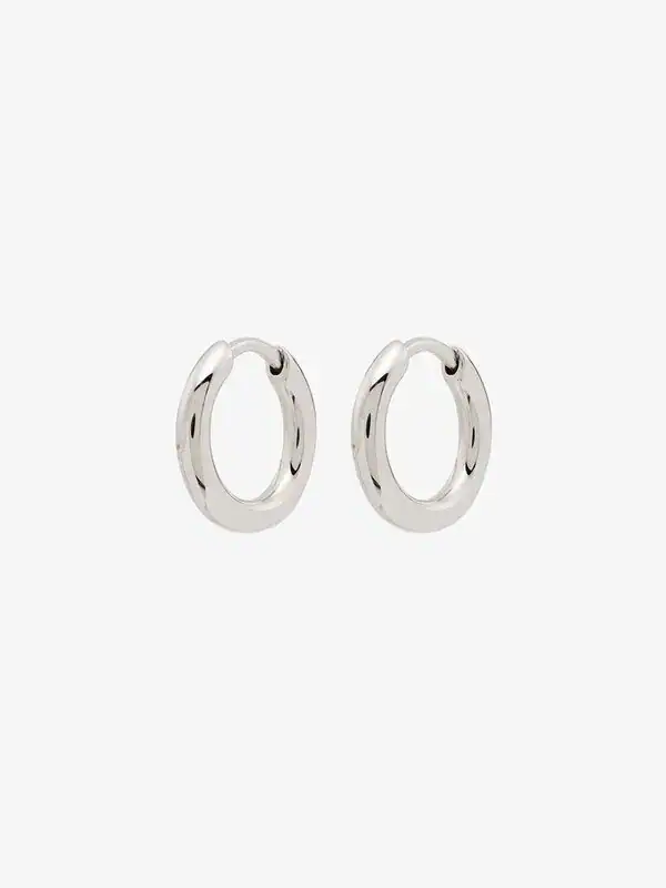 Tom Wood Sterling Classic Small Hoop Earrings In Silver - 20% Off