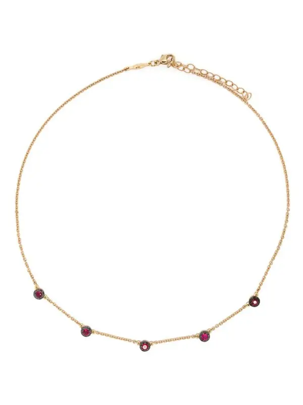 Jacquie Aiche Diamond And Ruby Choker Necklace