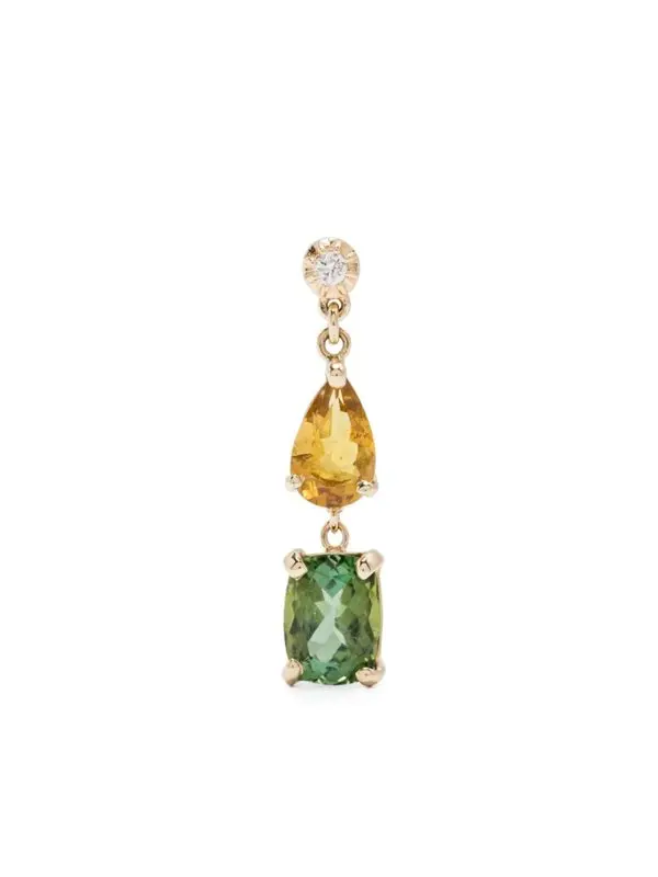 Jacquie Aiche 14kt Gold Diamond Dangle Earring - Yellow