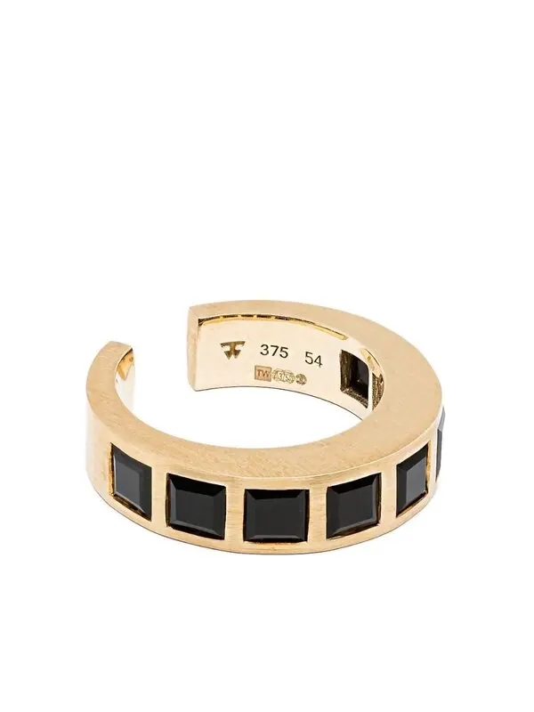 Tom Wood 9k Yellow Arch Onyx Ring